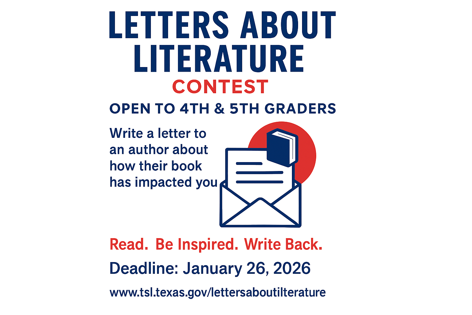 Letters About Literature Contest (4th & 5th Grade Students Only)