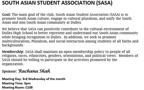 South Asian Student Association / South Asian Student Association (SASA)