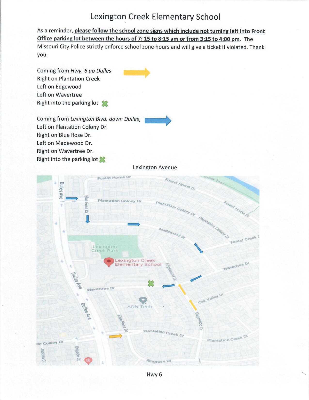 About LCE / Campus Map & School Zone Hours