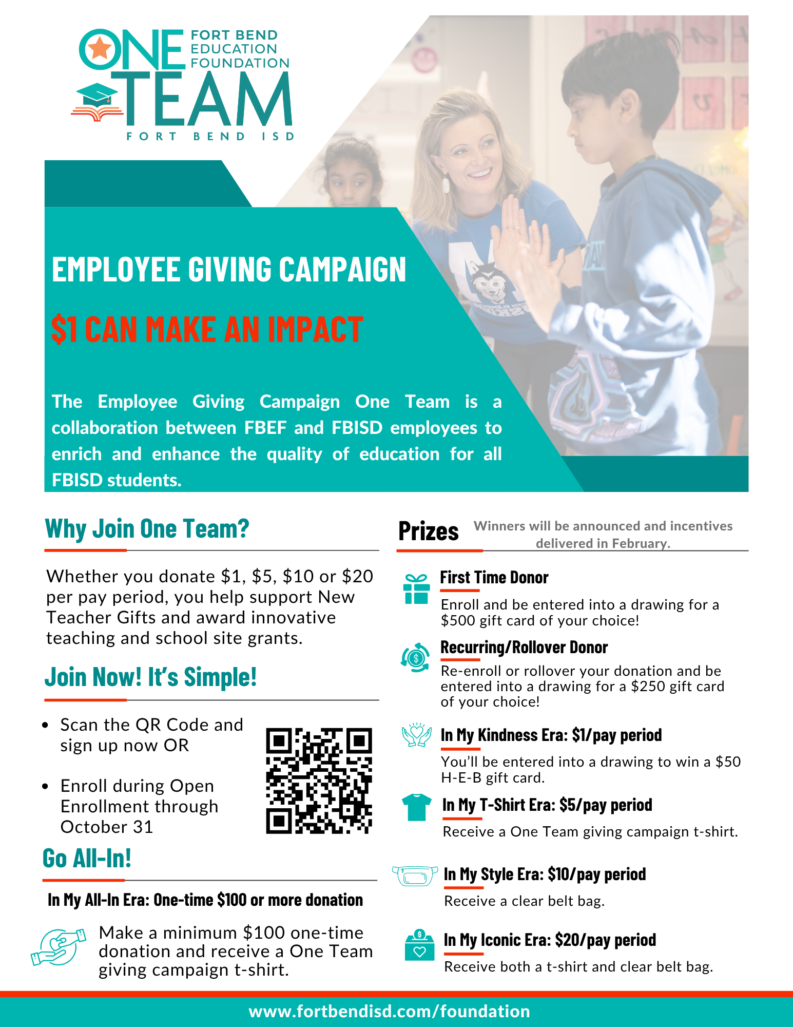 Join One Team - FBISD Employee Giving / Join One Team - FBISD Employee ...