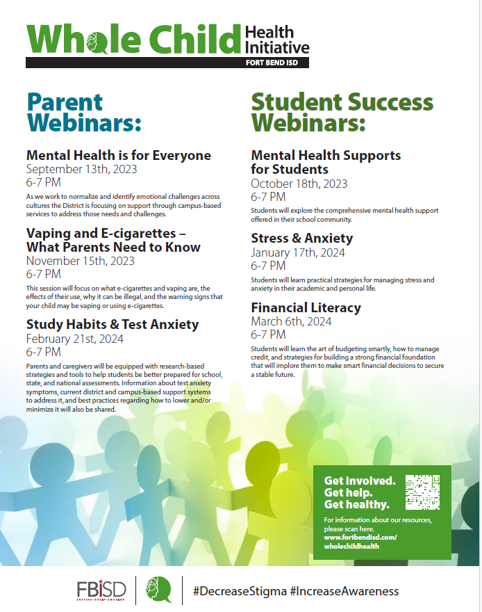 Behavioral Health & Wellness / 2023-24 Whole Child Health Success Webinars