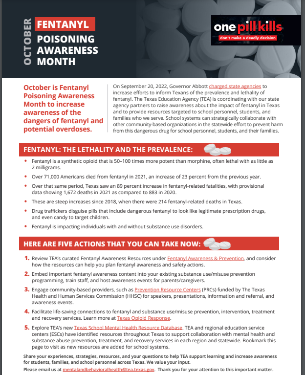 Behavioral Health & Wellness / Fentanyl Poisoning Awareness