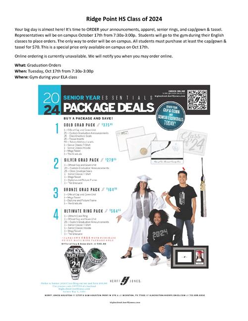Class of 2024 / Graduation Cap and Gown Order