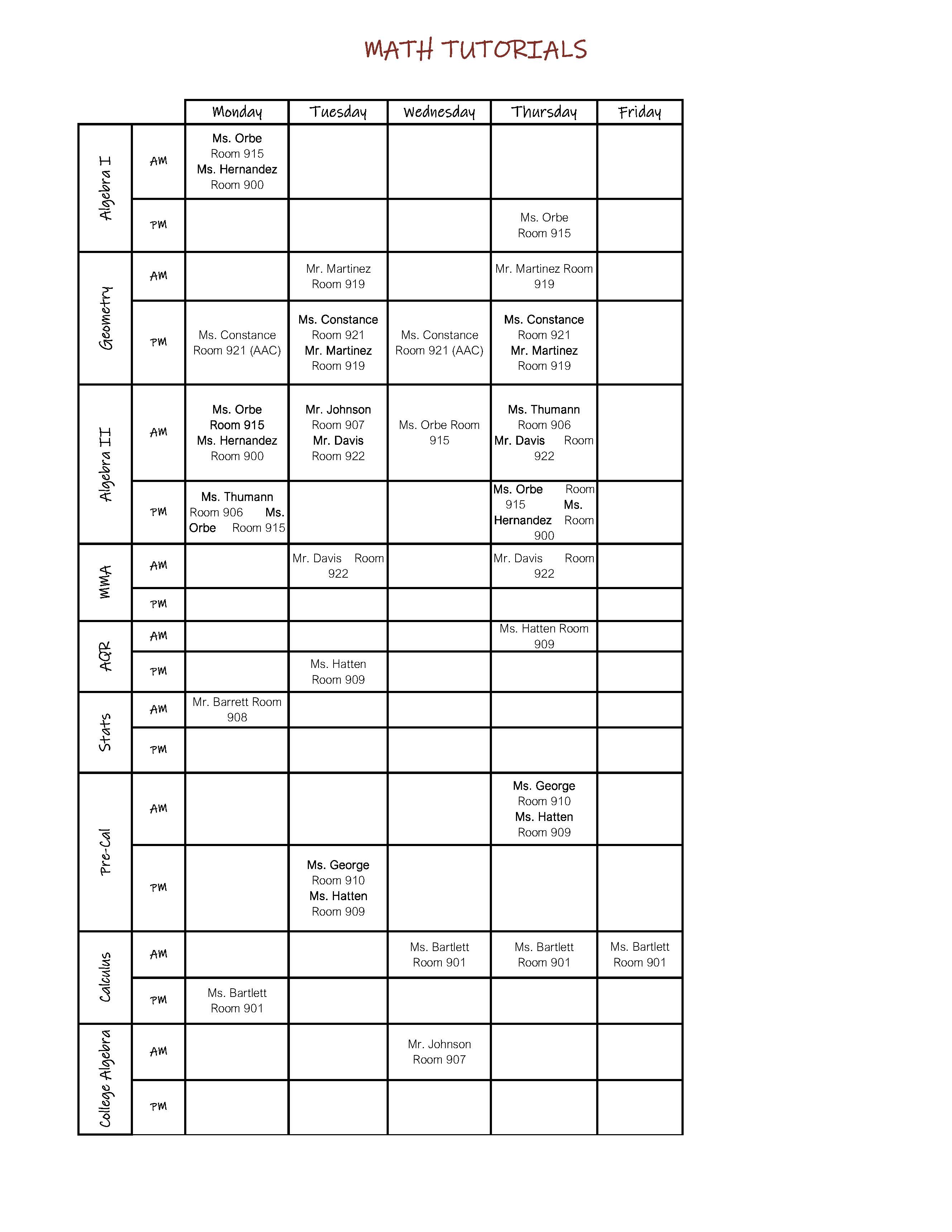 Departments and Courses / Math