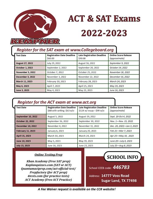 College and Career Readiness / SAT and ACT