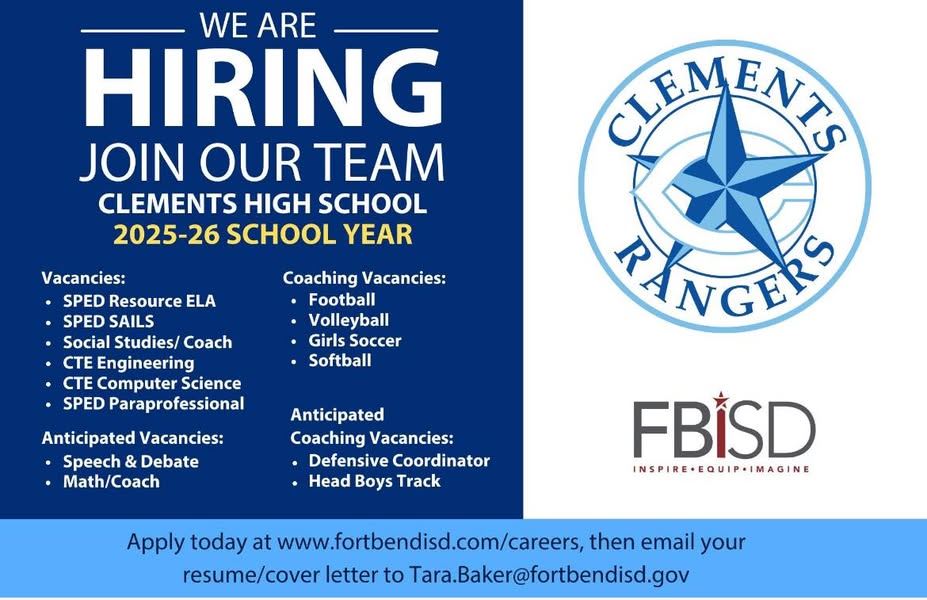 Clements High School Indians We're Thrilled To Announce That KHHS