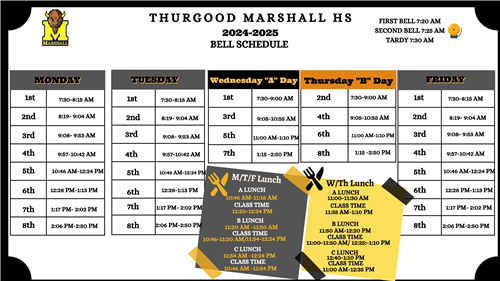 2024-2025 Bell Schedule