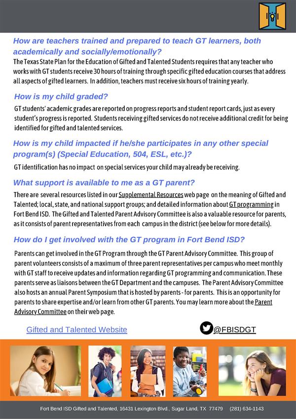 Gifted and Talented / New to GT